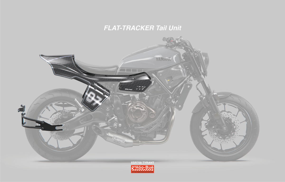 XSR700 Carbon Fiber Flat Tracker Tail Unit – HooBue